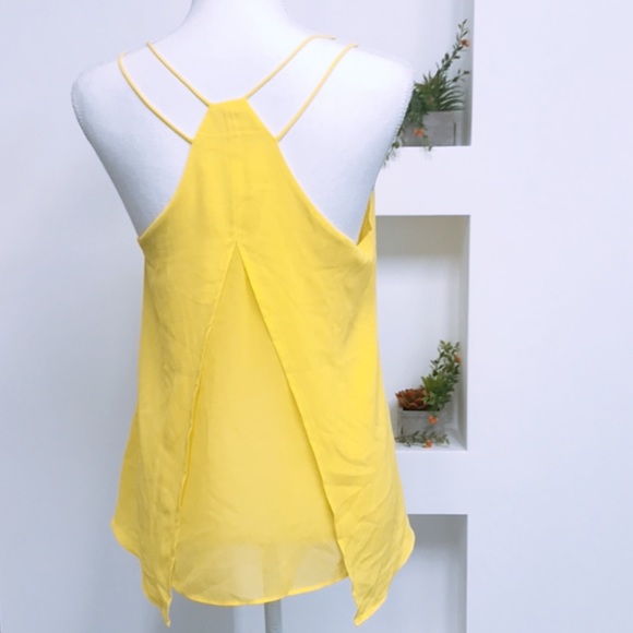 Tops | Yellow Cute Summer Flowy Tank Blouse | Poshmark
